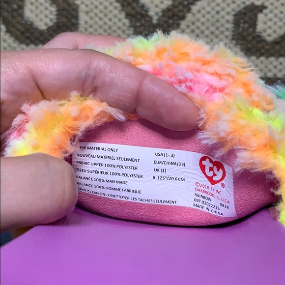 Ty | Shoes | Ty Beanie Boos Rainbow Poodle Slippers | Poshmark